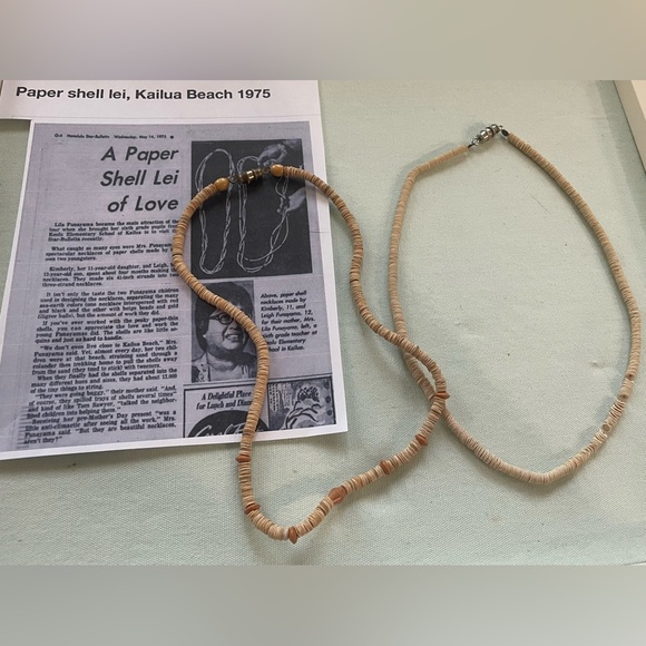Other | Vintage 1975 Paper Shell Lei Made With Paper Shells From Kailua ...